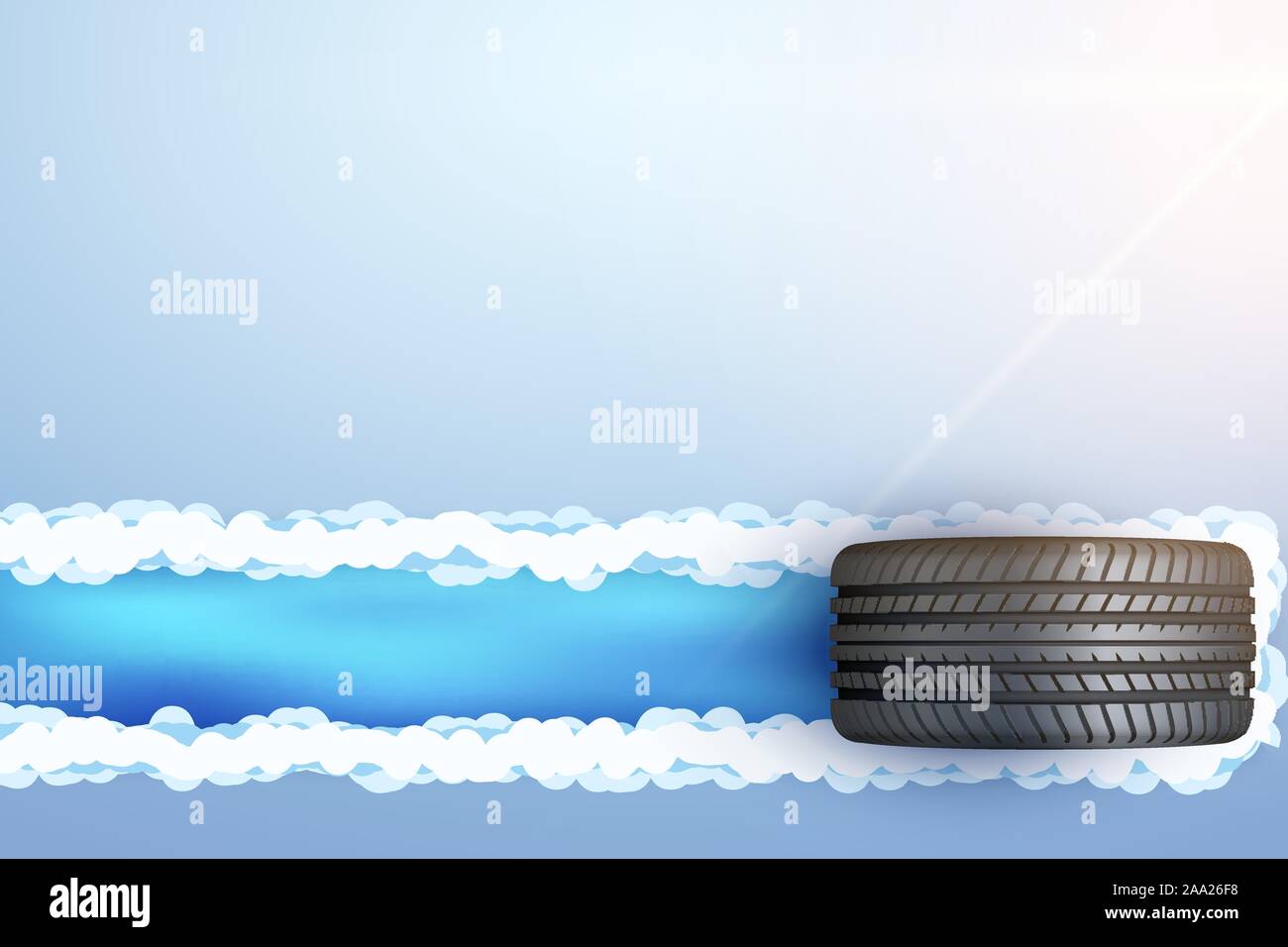 Winter snow road on Stock Vector Images - Alamy