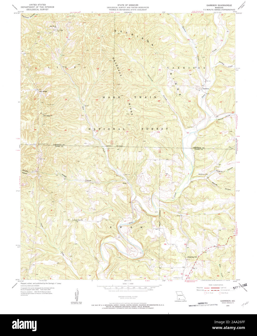 Map of garrison Cut Out Stock Images & Pictures - Alamy