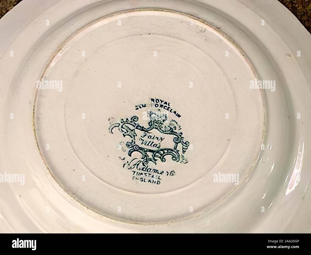 Vintage W. Adams England 19th century collectible plates Stock Photo ...