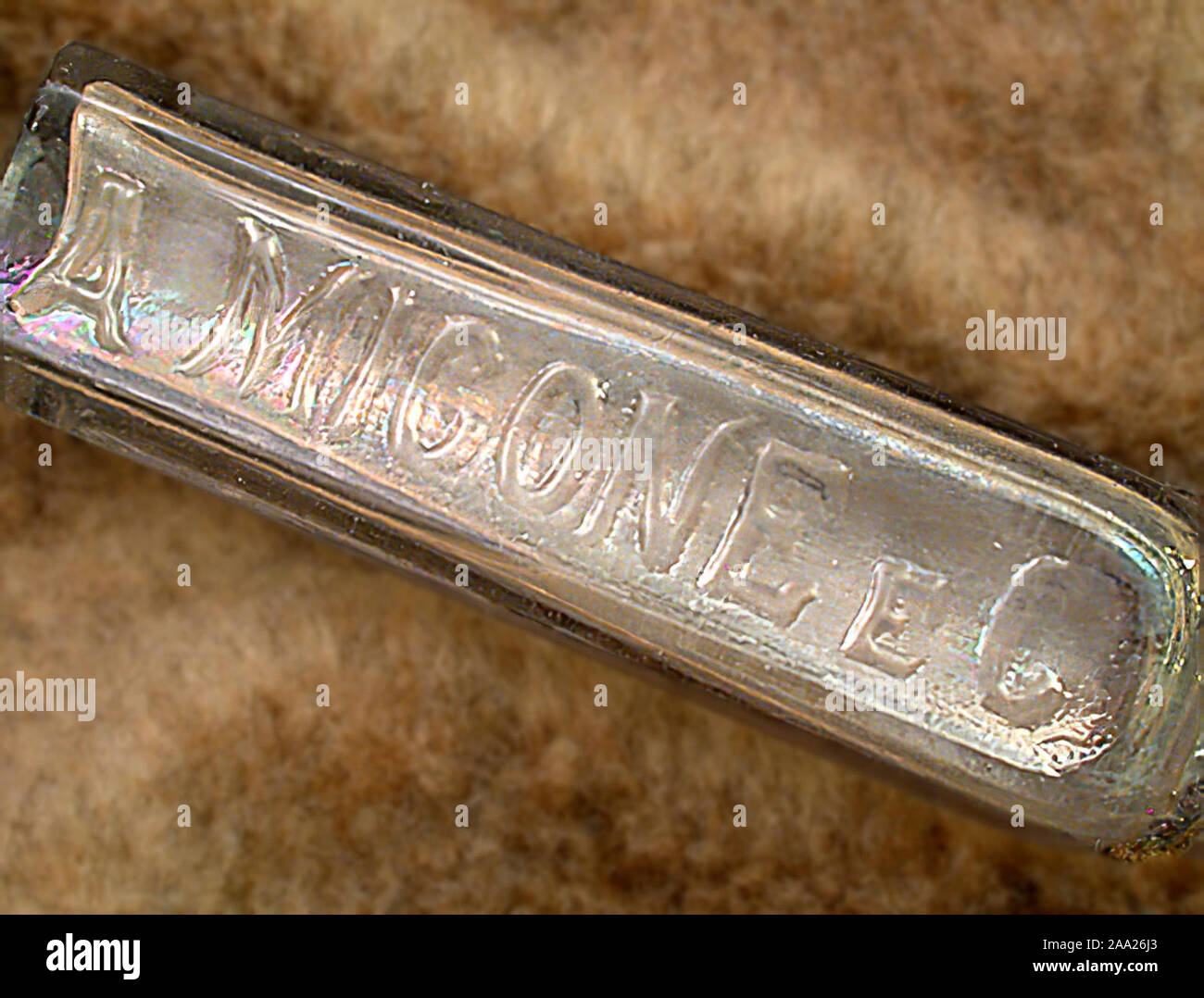 Vintage A Migone Milano bottle Stock Photo - Alamy