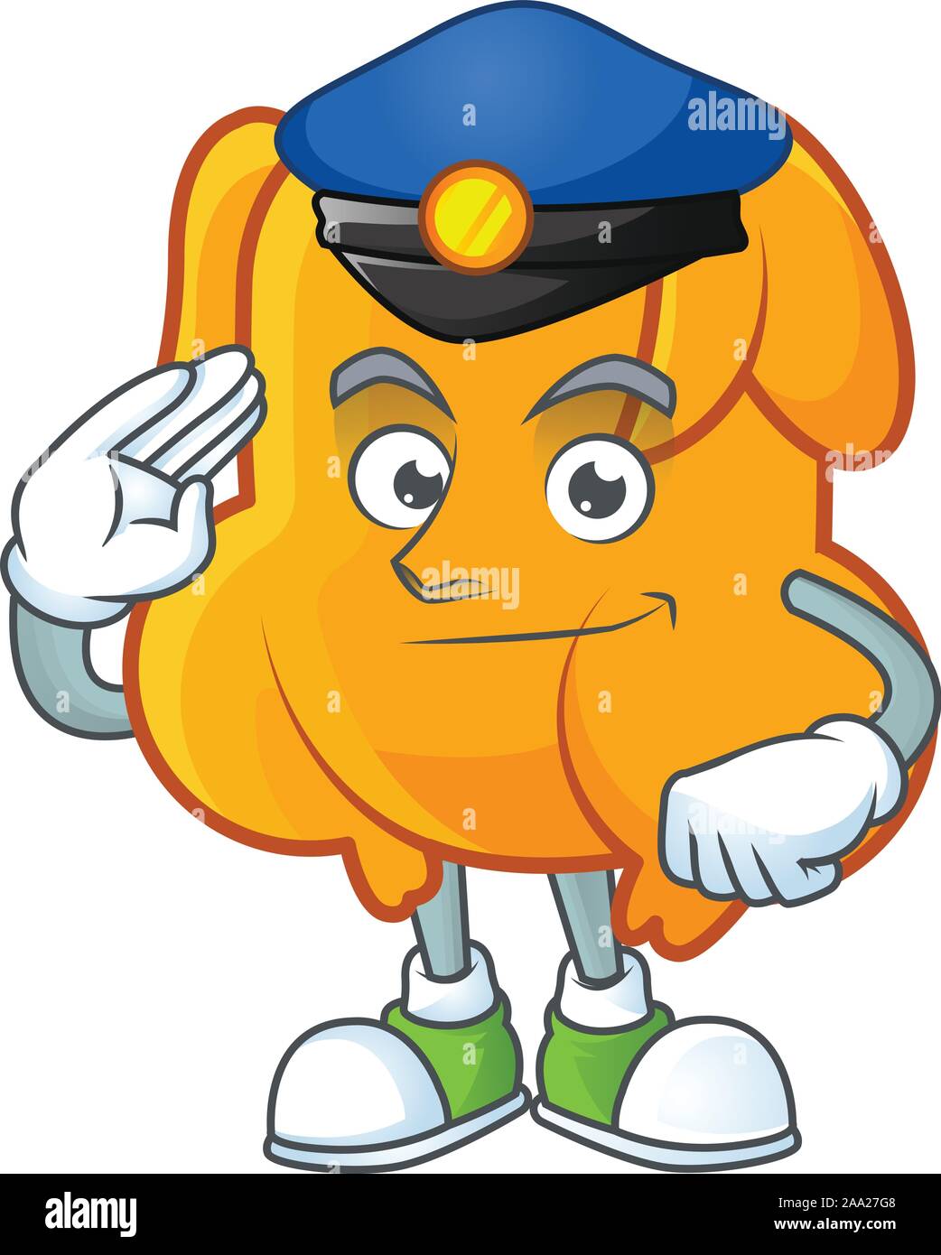 Delicious fried chicken with mascot a police Stock Vector Image & Art ...