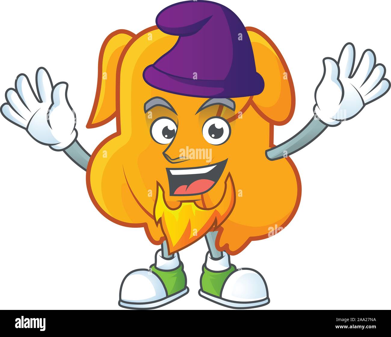 Delicious fried chicken with mascot a elf Stock Vector Image & Art - Alamy