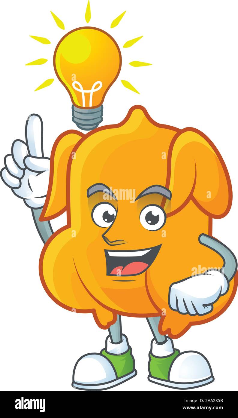 Character have an idea in the fried chicken cartoon Stock Vector Image ...