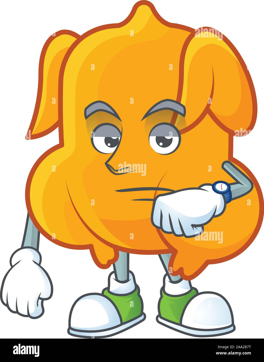 Character waiting in the fried chicken cartoon Stock Vector Image & Art ...
