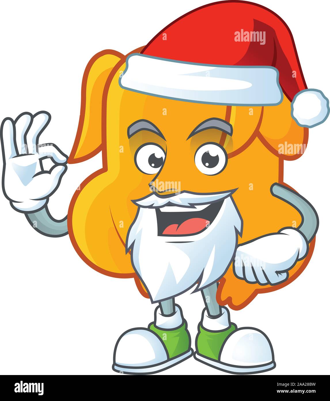 Character santa claus in the fried chicken cartoon Stock Vector Image ...