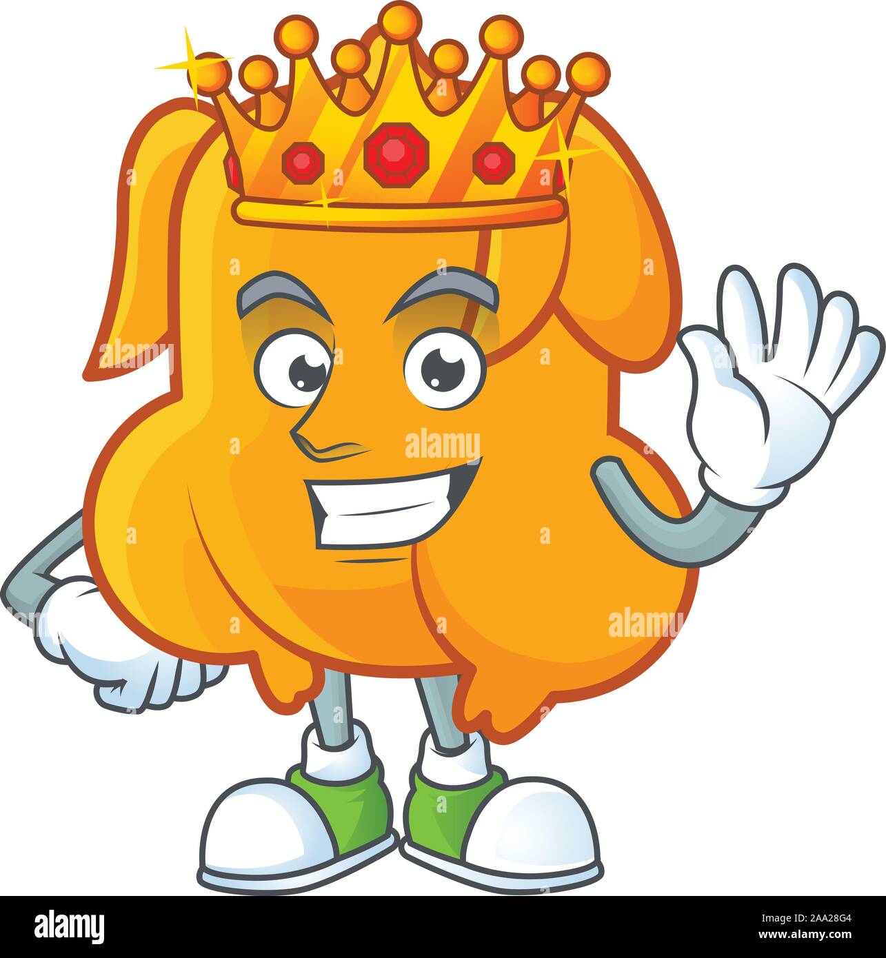 Character king in the fried chicken cartoon Stock Vector Image & Art ...
