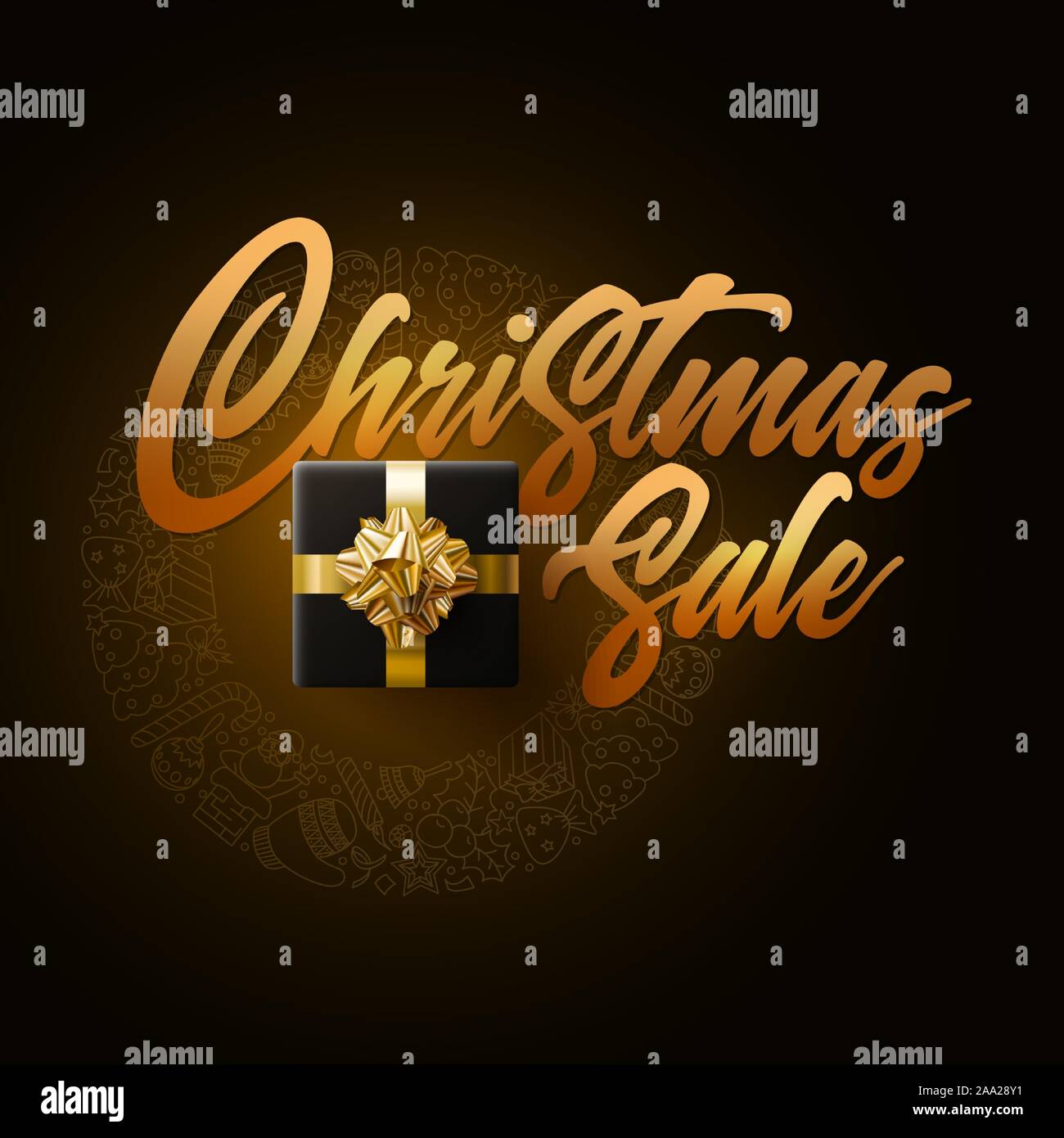 Christmas sale graphic design template. Vector illustration. Elements ...