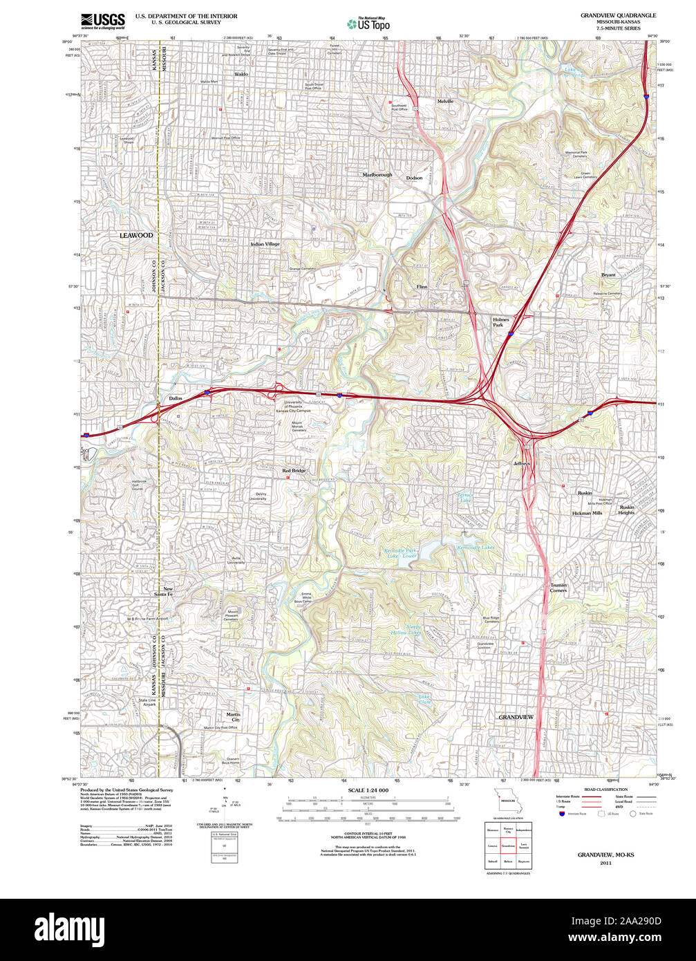 Map of grandview missouri hi-res stock photography and images - Alamy