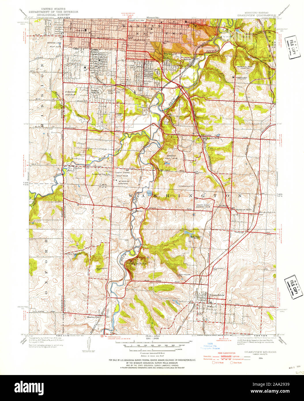 Grandview missouri map hi-res stock photography and images - Alamy