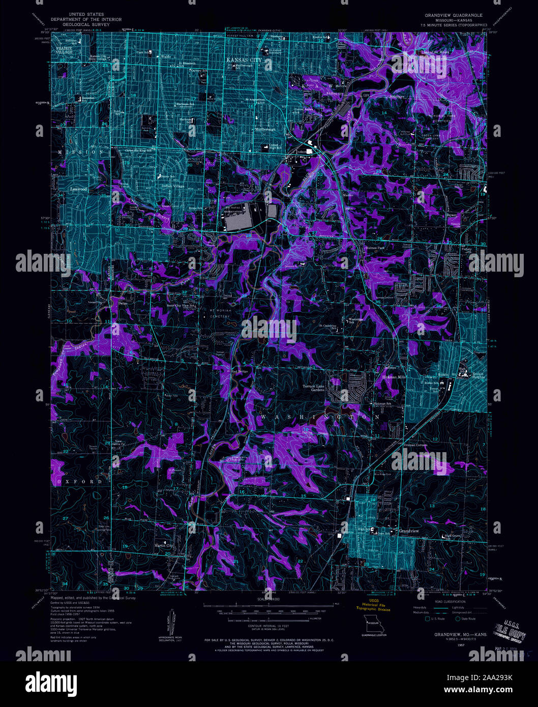 Map of grandview missouri hi-res stock photography and images - Alamy