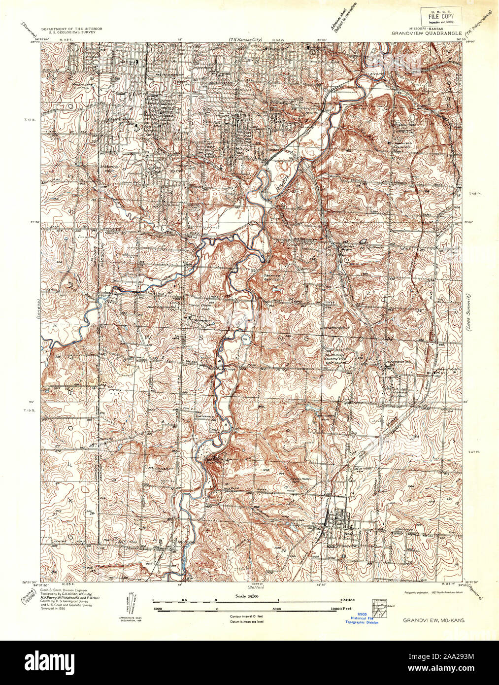 Grandview missouri map hi-res stock photography and images - Alamy