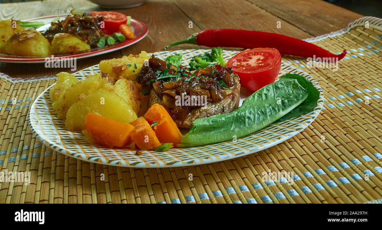 Pannbiff, classic from Sweden with added onion and potato are ...