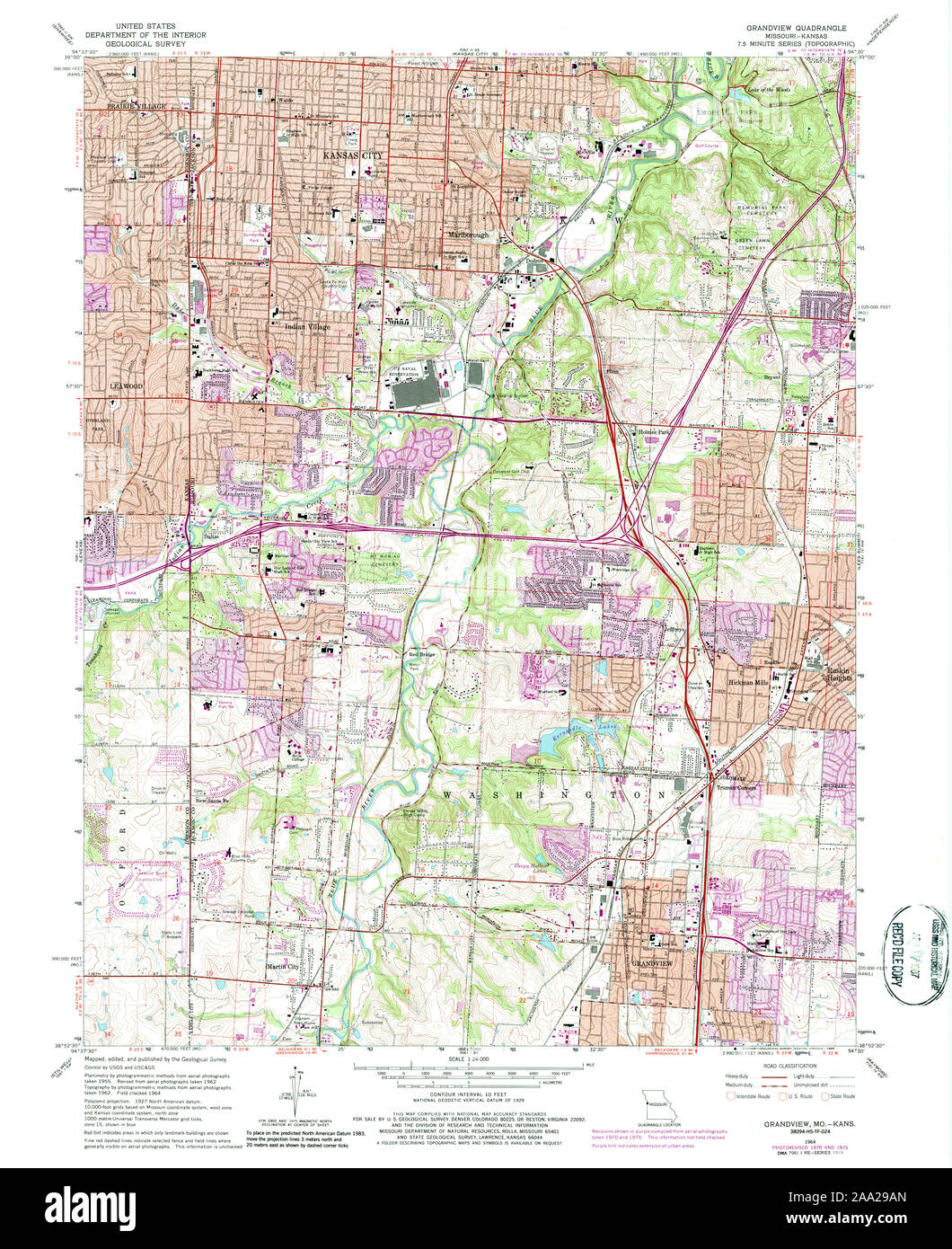 Map of grandview missouri hi-res stock photography and images - Alamy