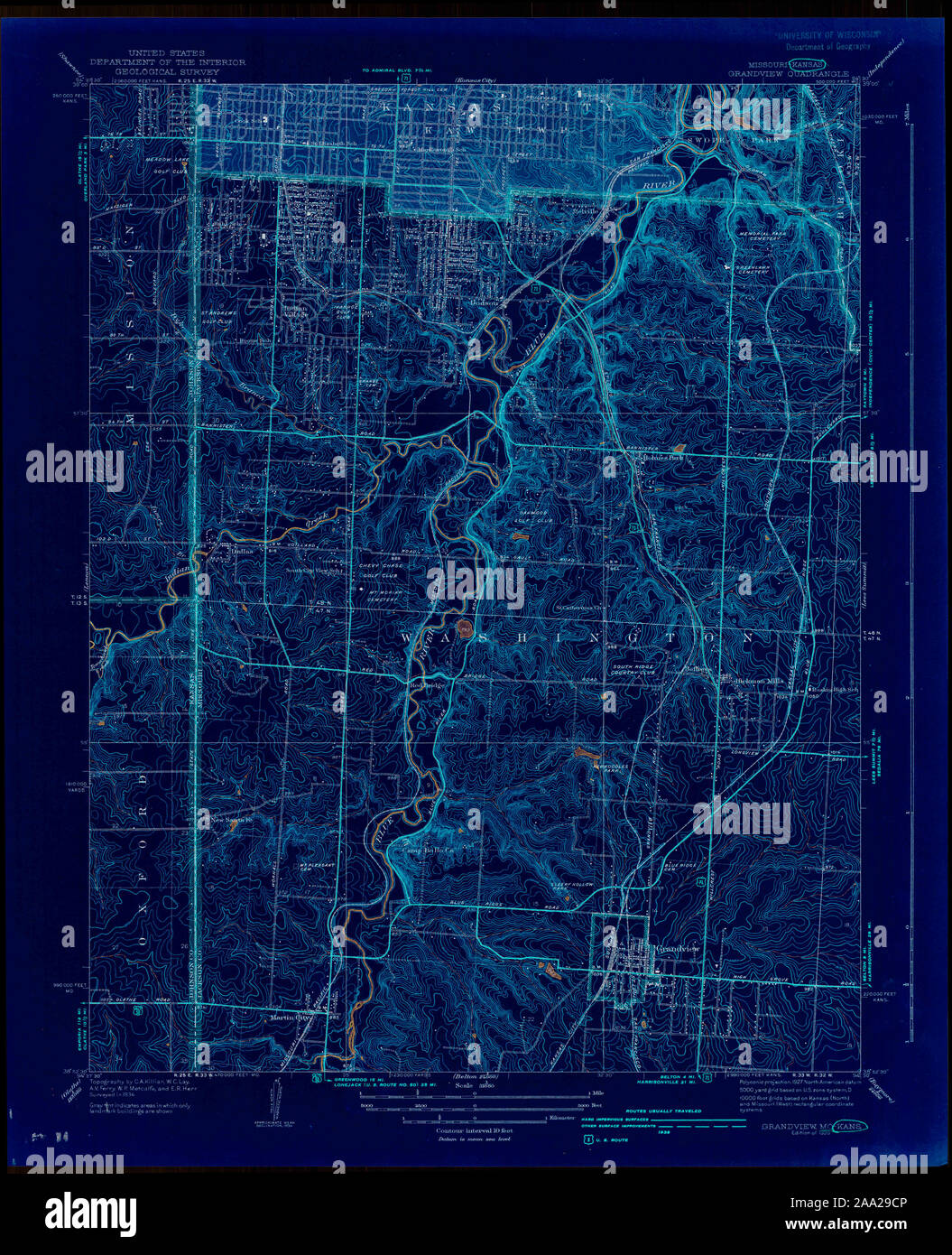 Map of grandview missouri hi-res stock photography and images - Alamy