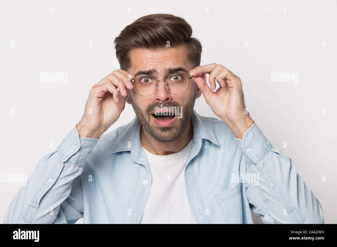 Angry man face close up hi-res stock photography and images - Alamy