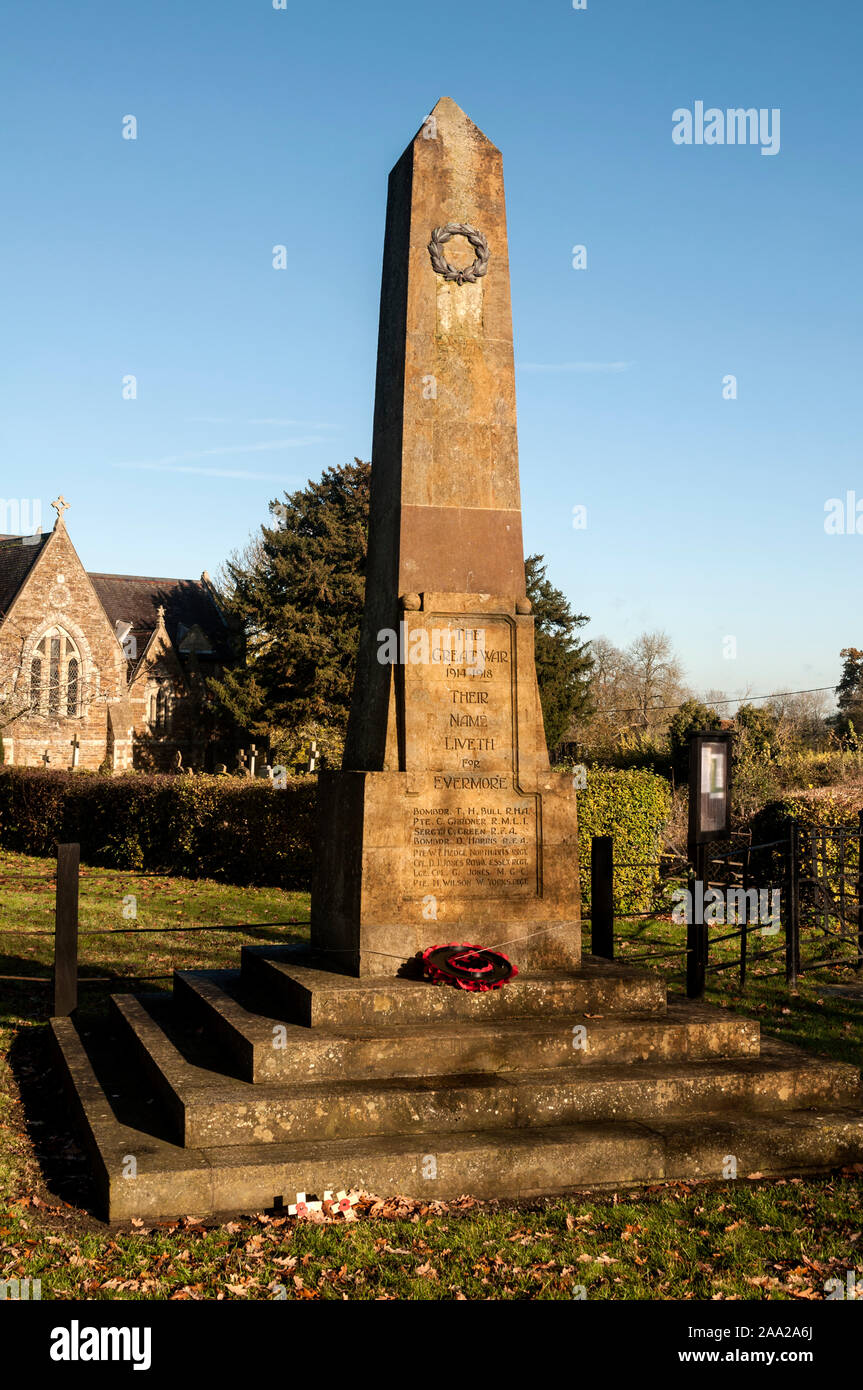 The war memorial, Lower Shuckburgh, Warwickshire, England, UK Stock ...