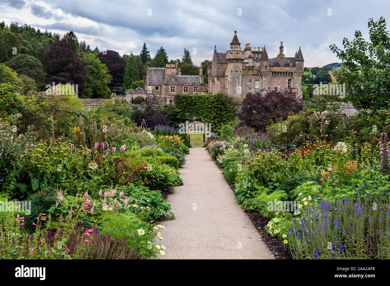 View of Abbotsford from the walled garden, the former home of Scottish ...