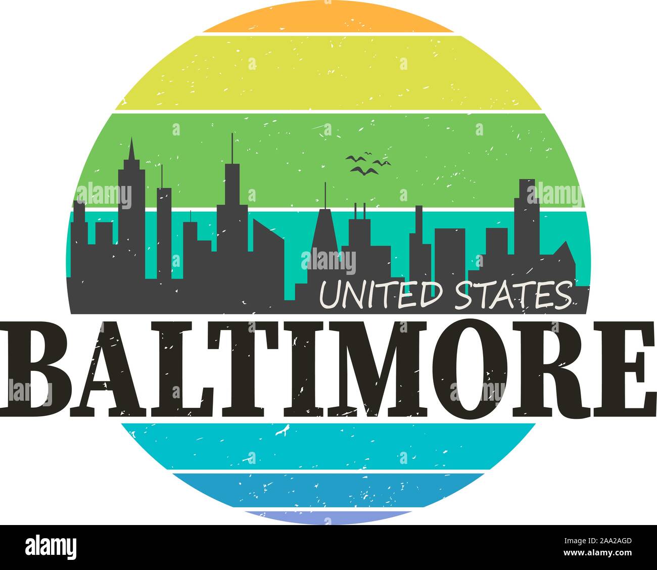 Usa tourist destination baltimore Stock Vector Images - Alamy