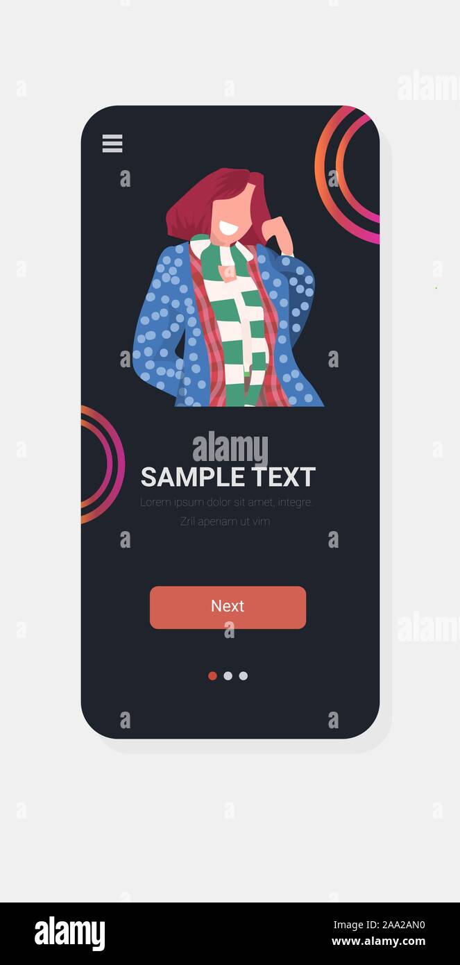 happy woman portrait attractive smiling girl smartphone screen online ...