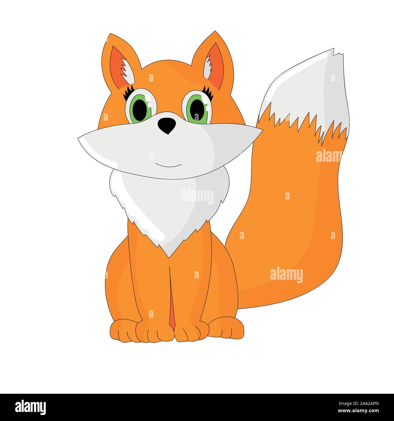 Cartoon fox sitting hi-res stock photography and images - Alamy
