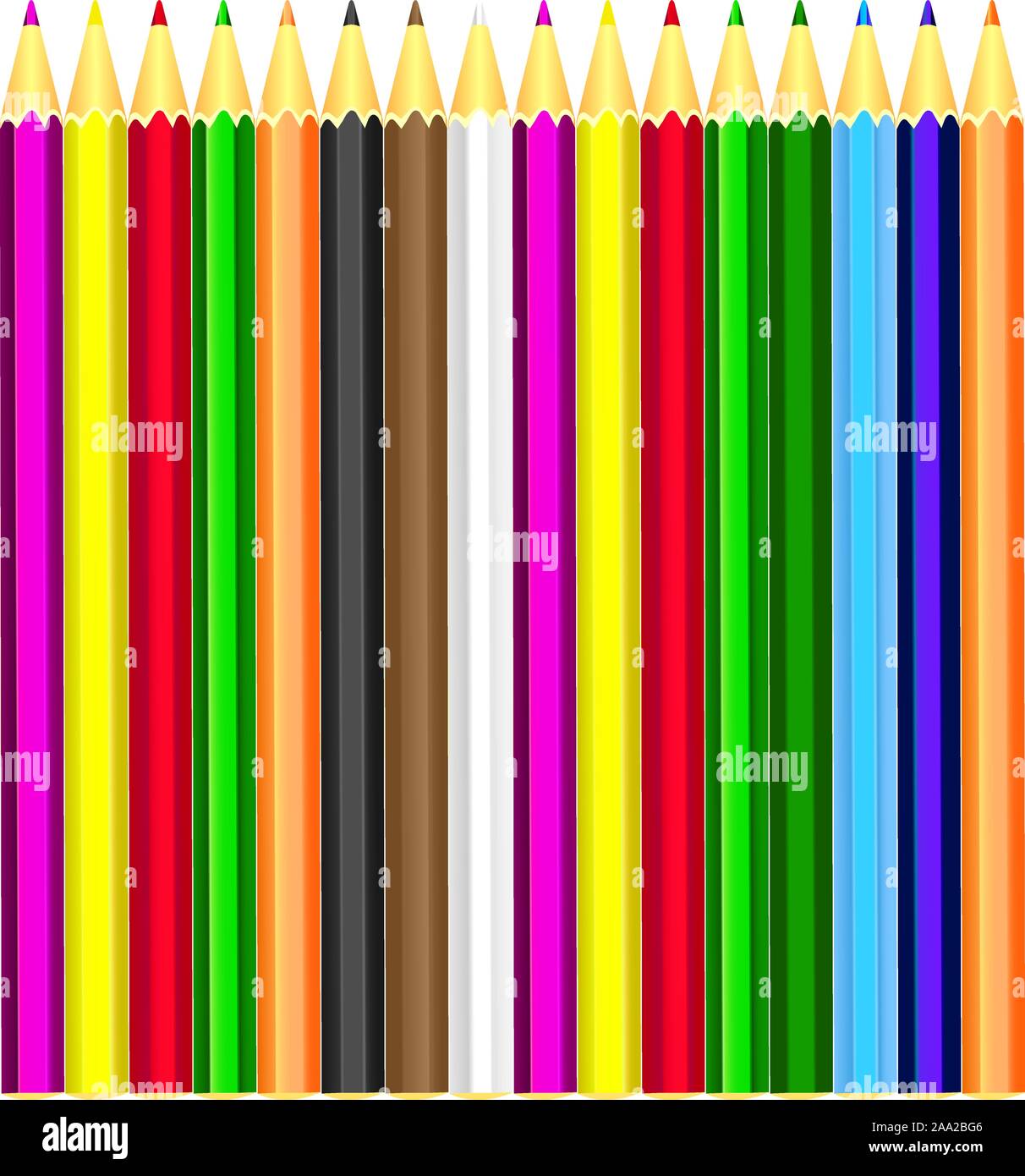 Beautiful colored pencils. background. white Stock Vector Image & Art ...