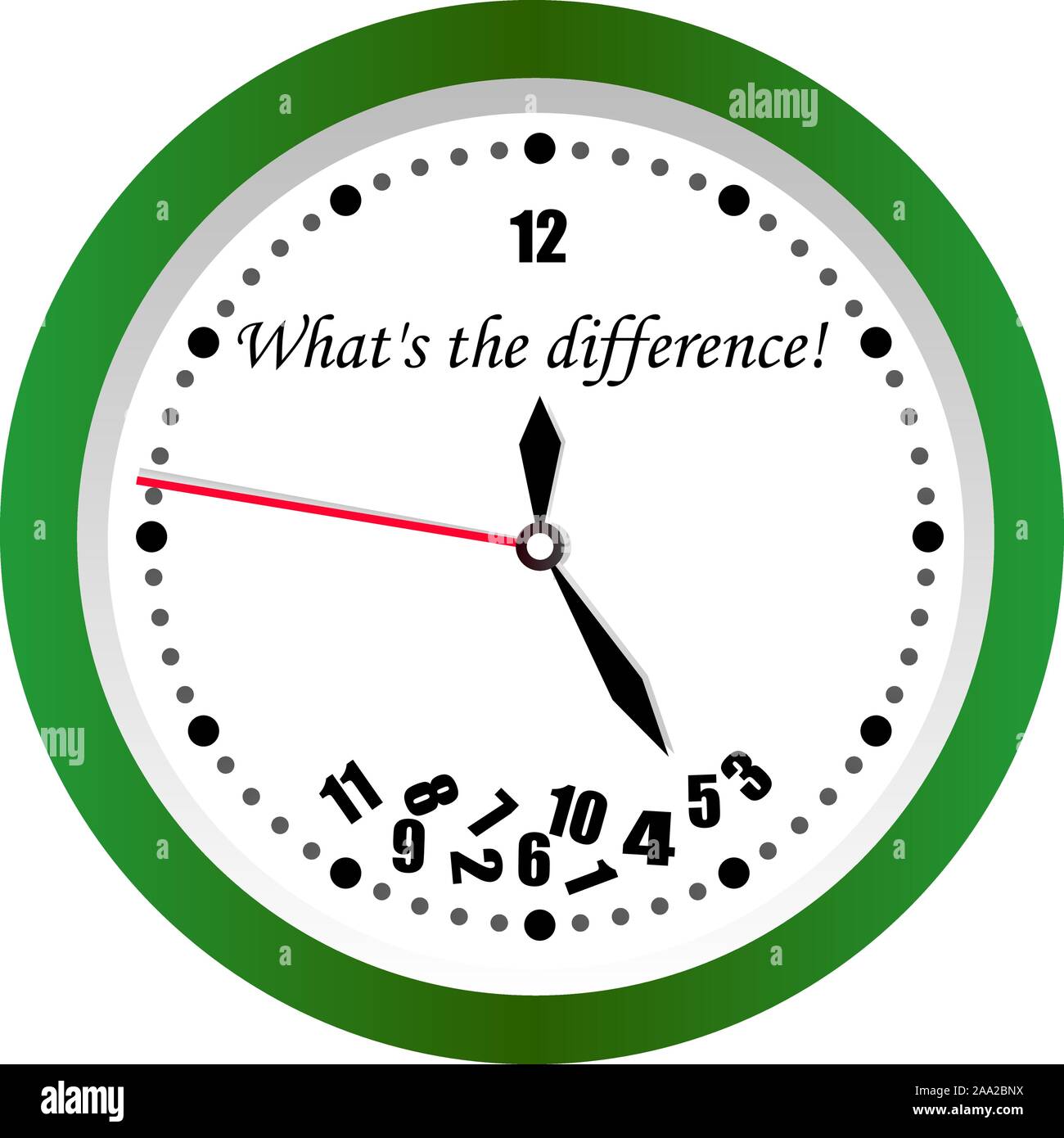 Clock green vector Stock Vector Image & Art - Alamy