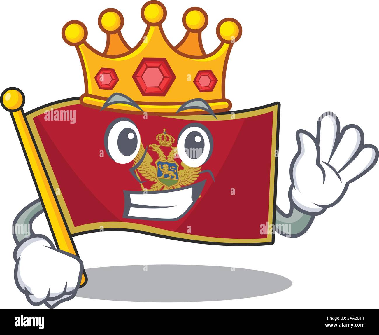 Flag montenegro cartoon with in king character Stock Vector Image & Art ...