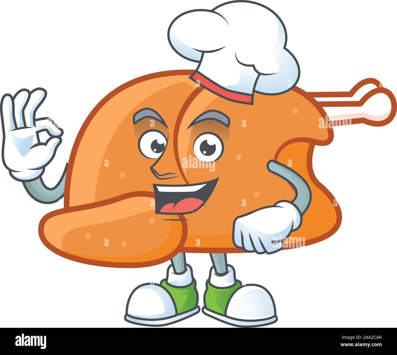 Cartoon roast turkey in the character shape chef Stock Vector Image ...