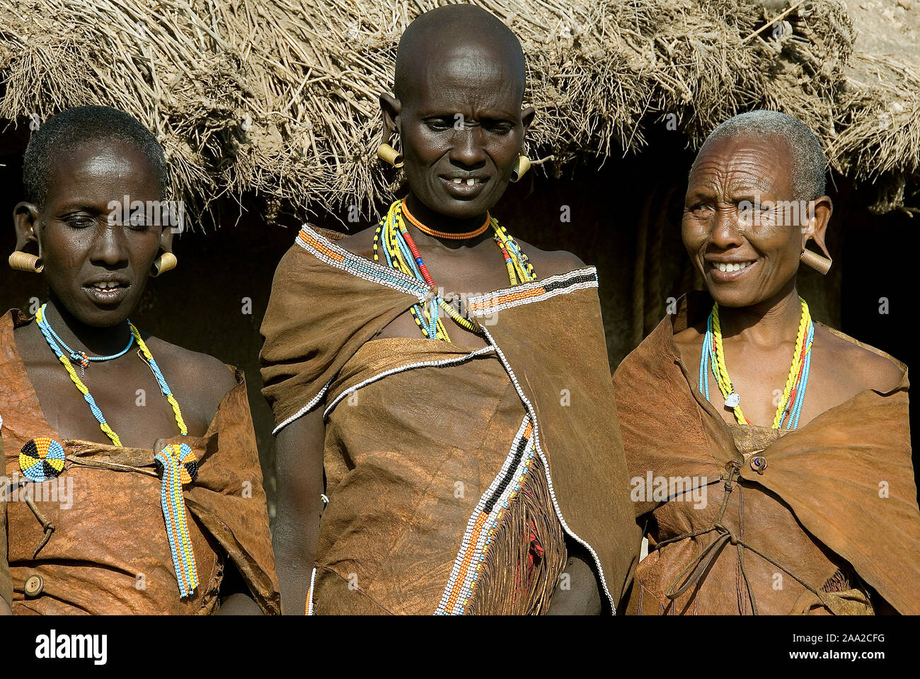 People of the Datoga tribe. Lake Eyasi, northern Tanzania Stock Photo ...