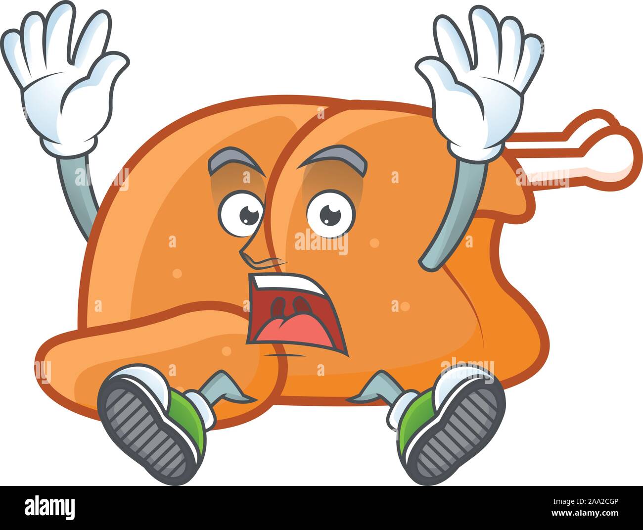 Cartoon roast turkey in the character shape successful Stock Vector ...