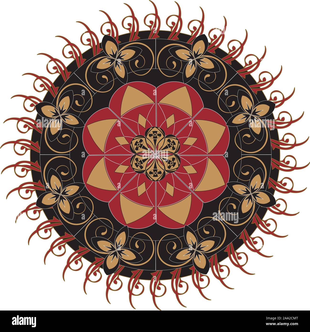 Illustration of abstract ornament isolated on white Stock Vector Image ...