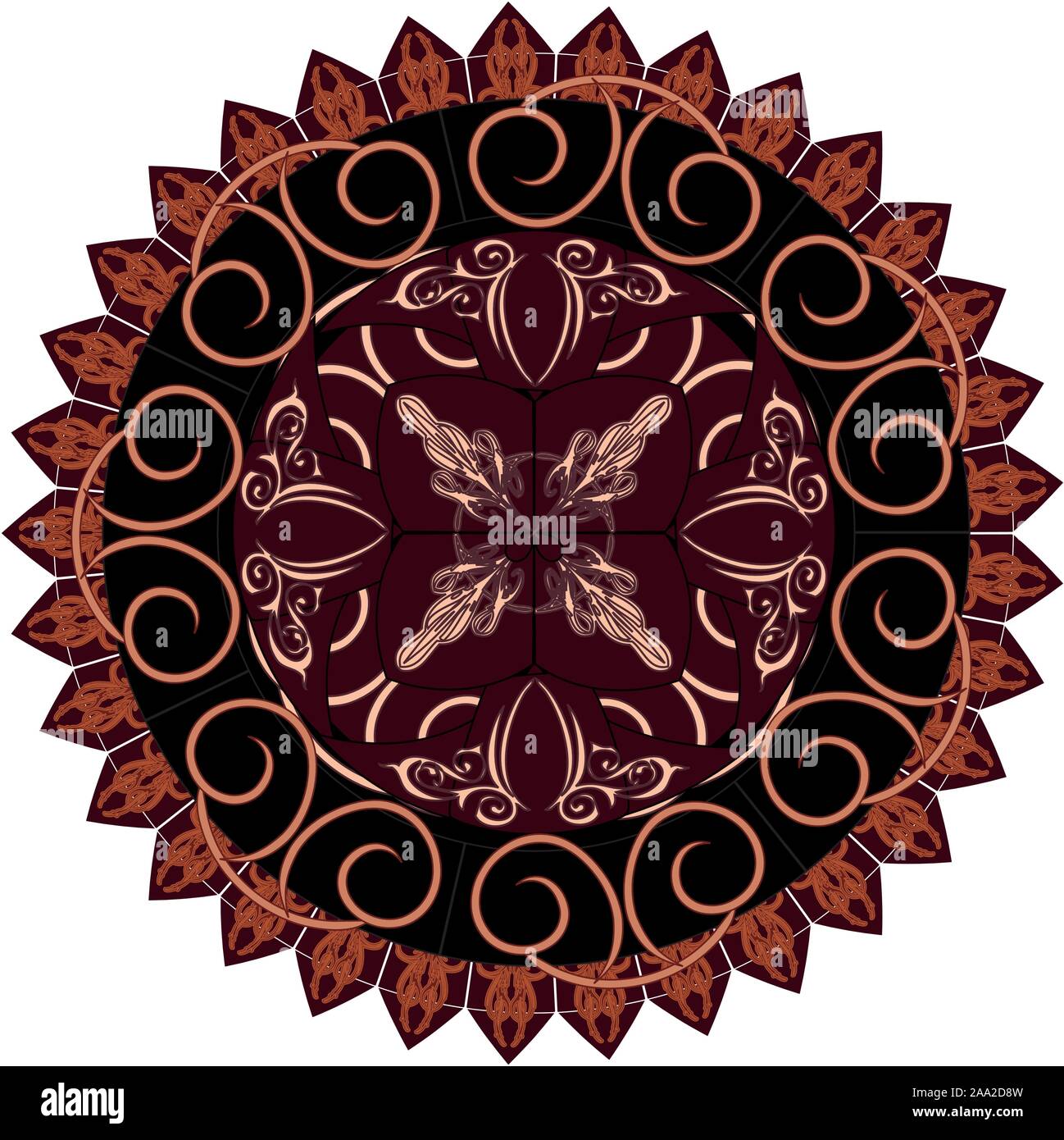 Illustration of abstract ornament isolated on white Stock Vector Image ...