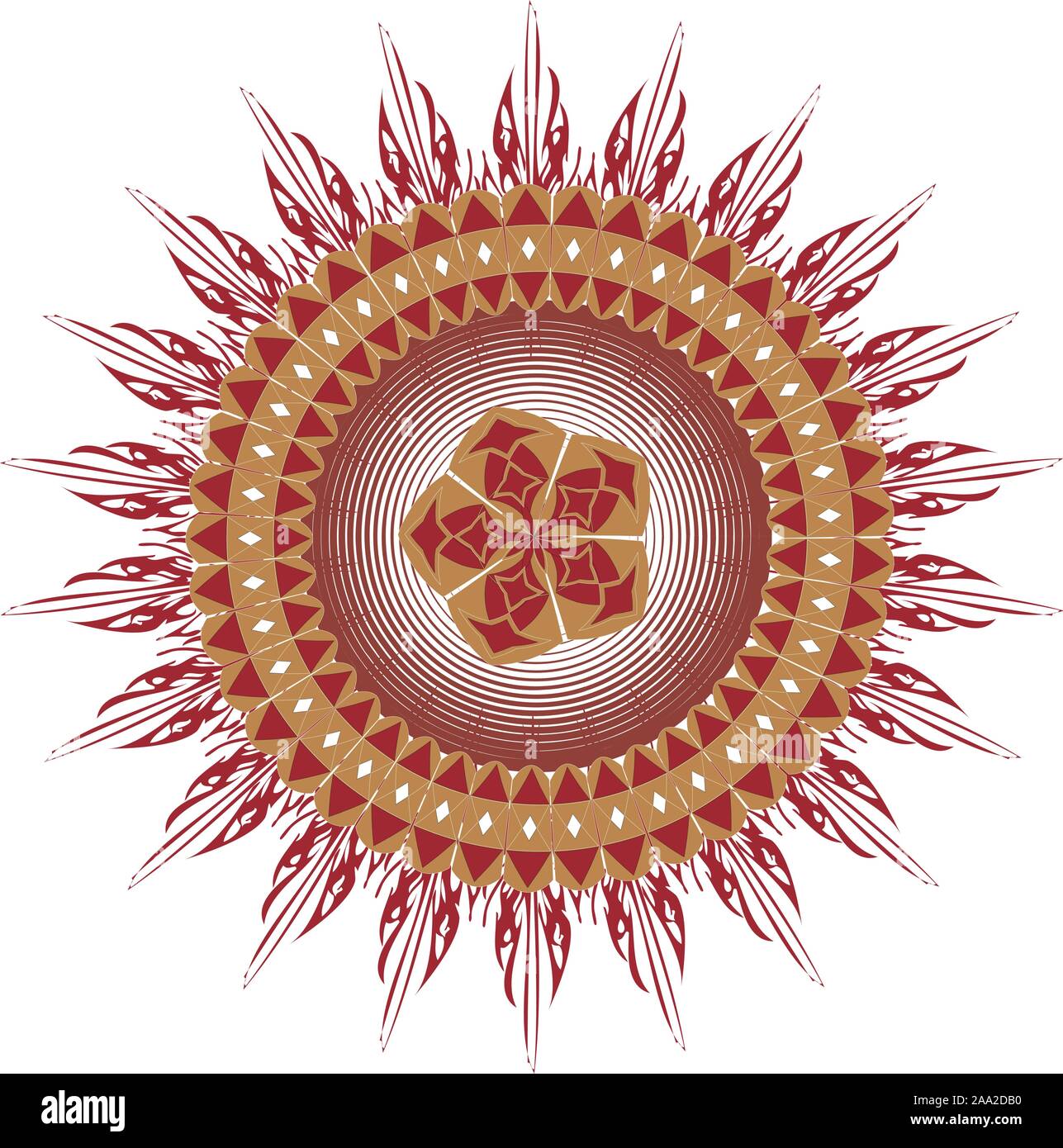 Illustration of abstract ornament isolated on white Stock Vector Image ...