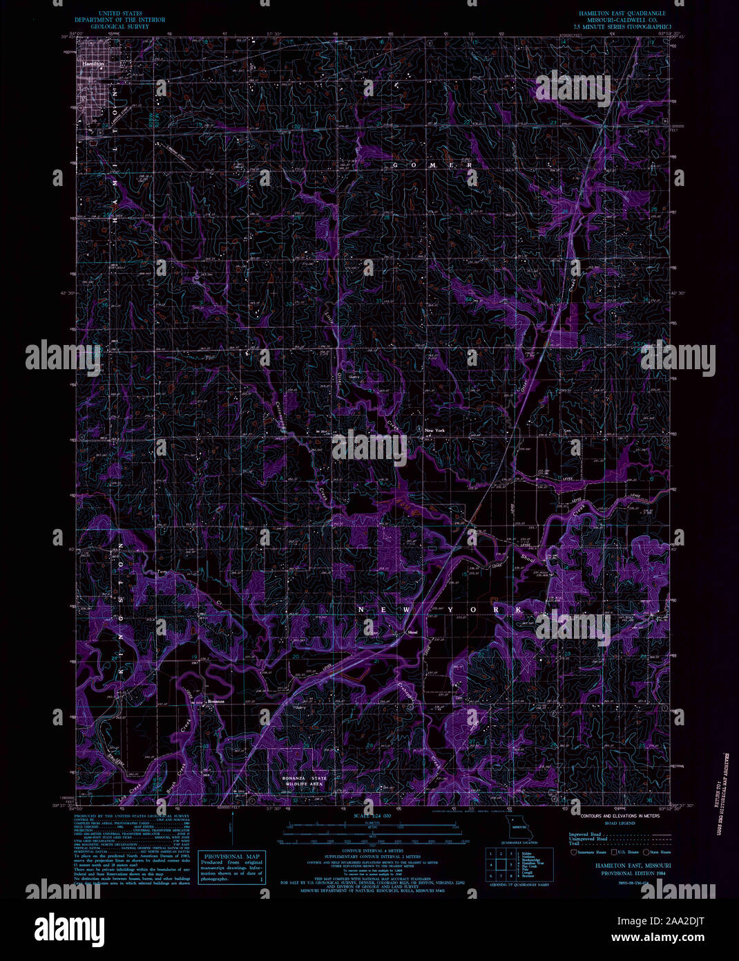 Map of hamilton missouri hi-res stock photography and images - Alamy