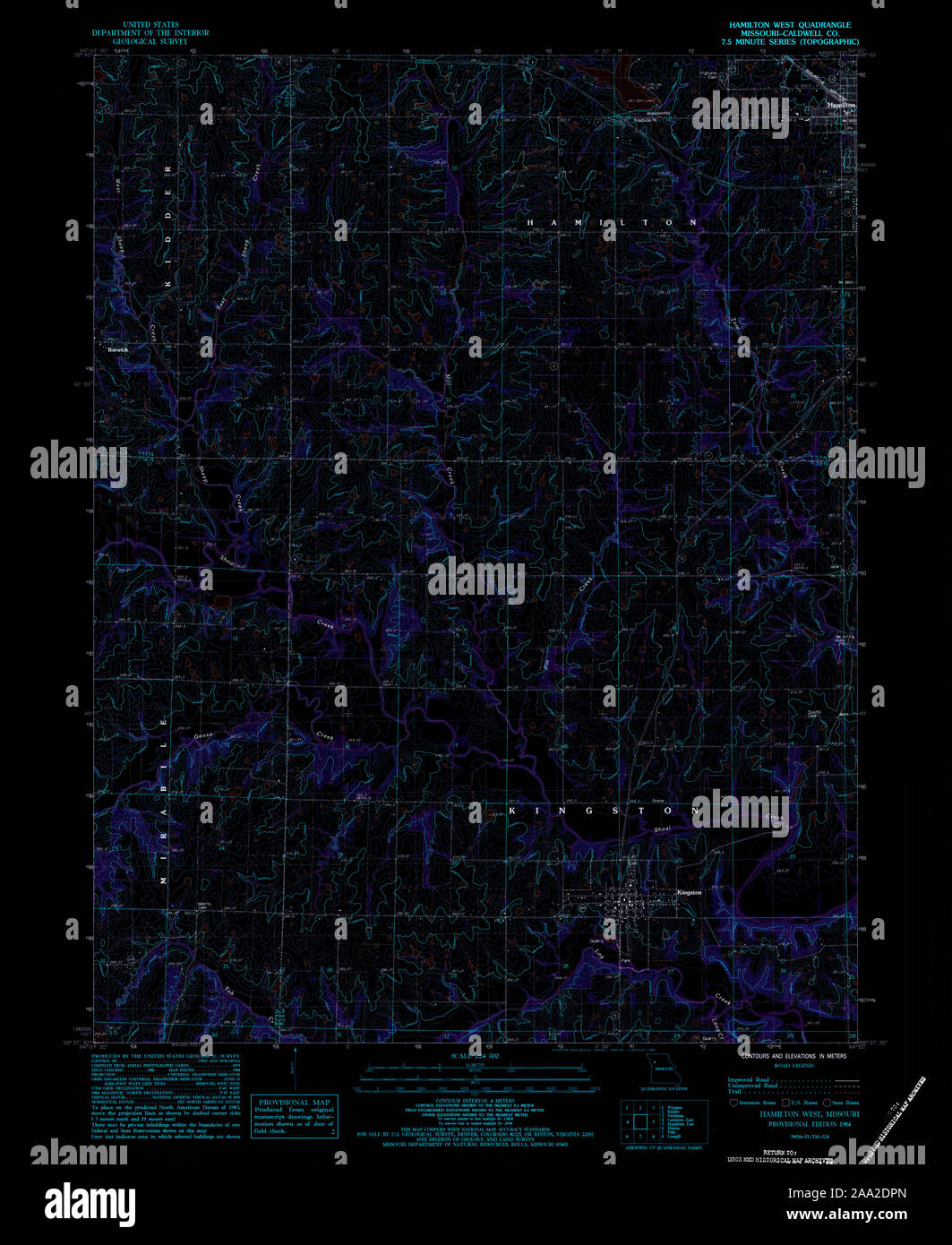 Map of hamilton missouri hi-res stock photography and images - Alamy