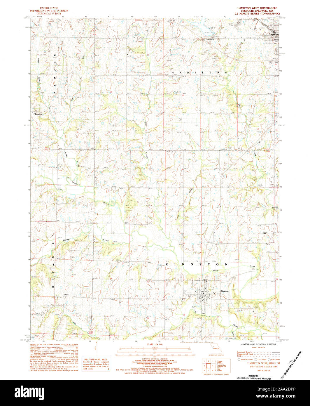 Map of hamilton missouri hi-res stock photography and images - Alamy