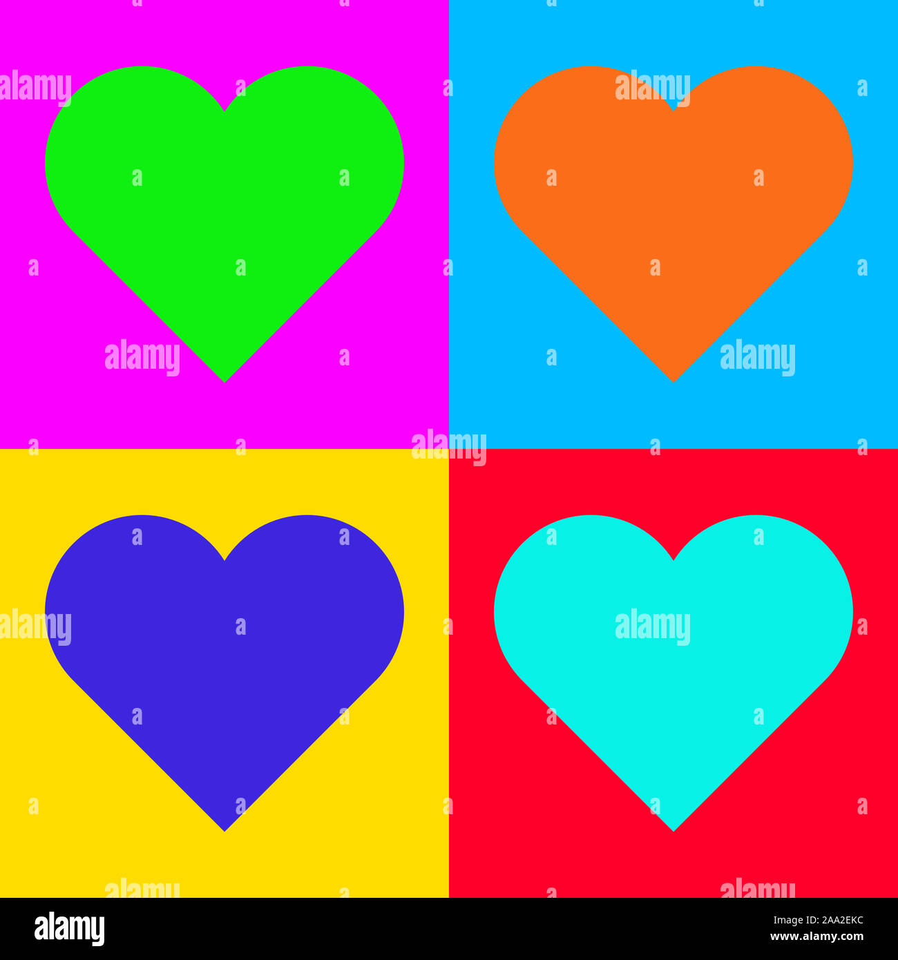 Heart and pop-art Stock Photo - Alamy