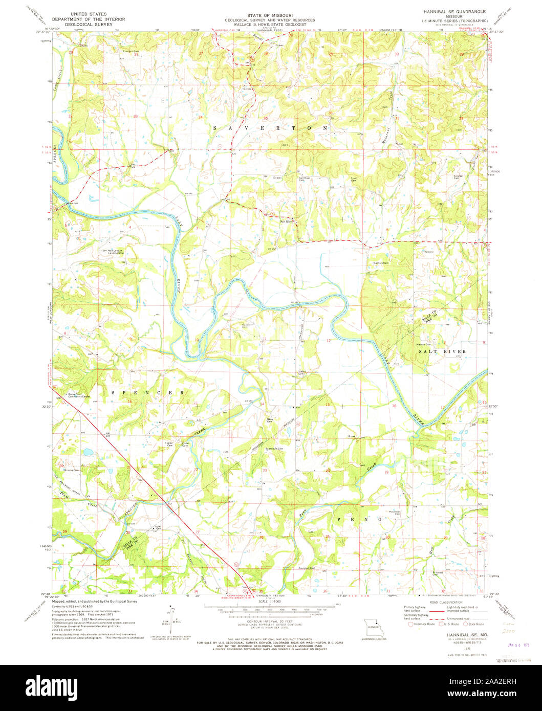 Hannibal missouri map hi-res stock photography and images - Alamy