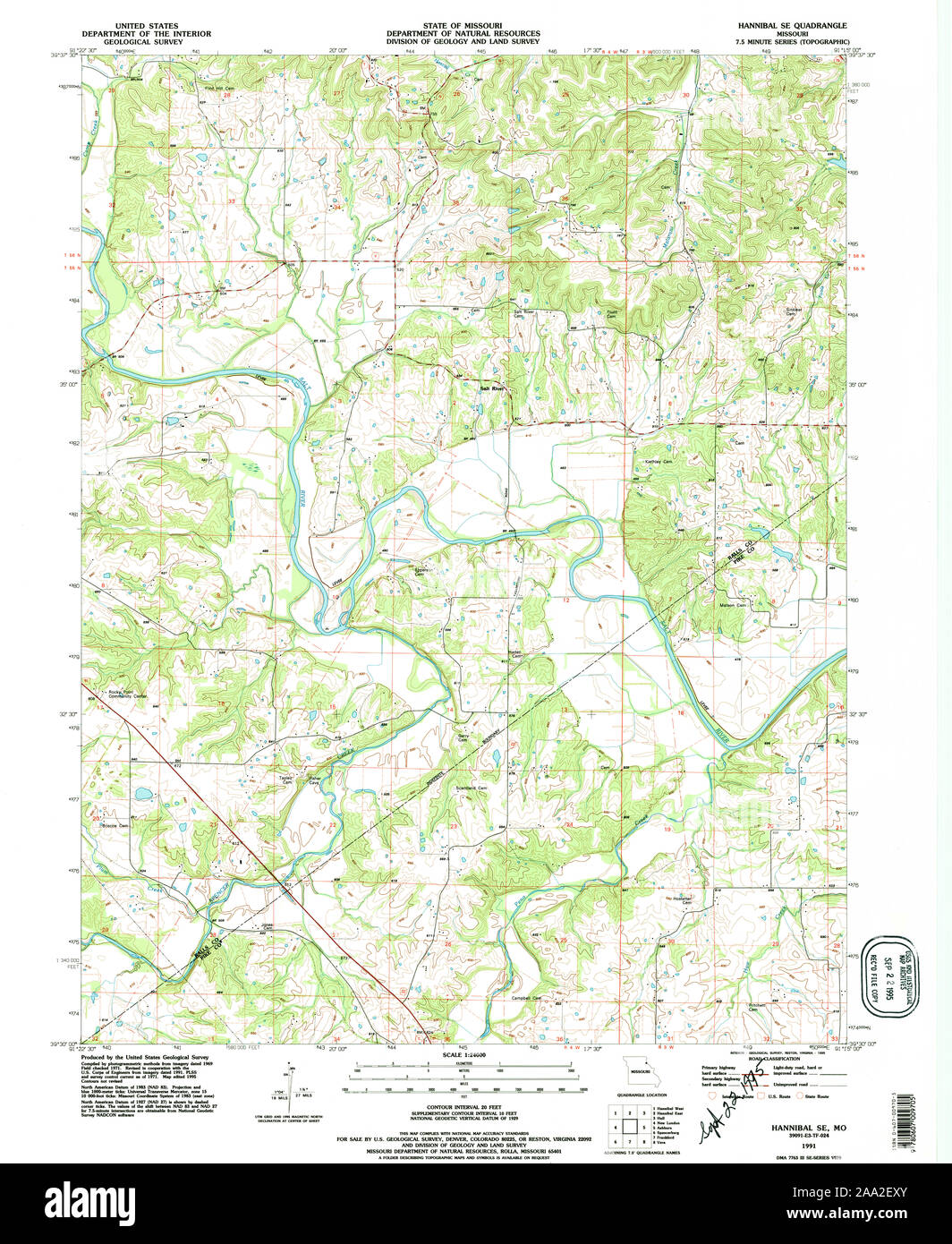 Hannibal missouri map hi-res stock photography and images - Alamy