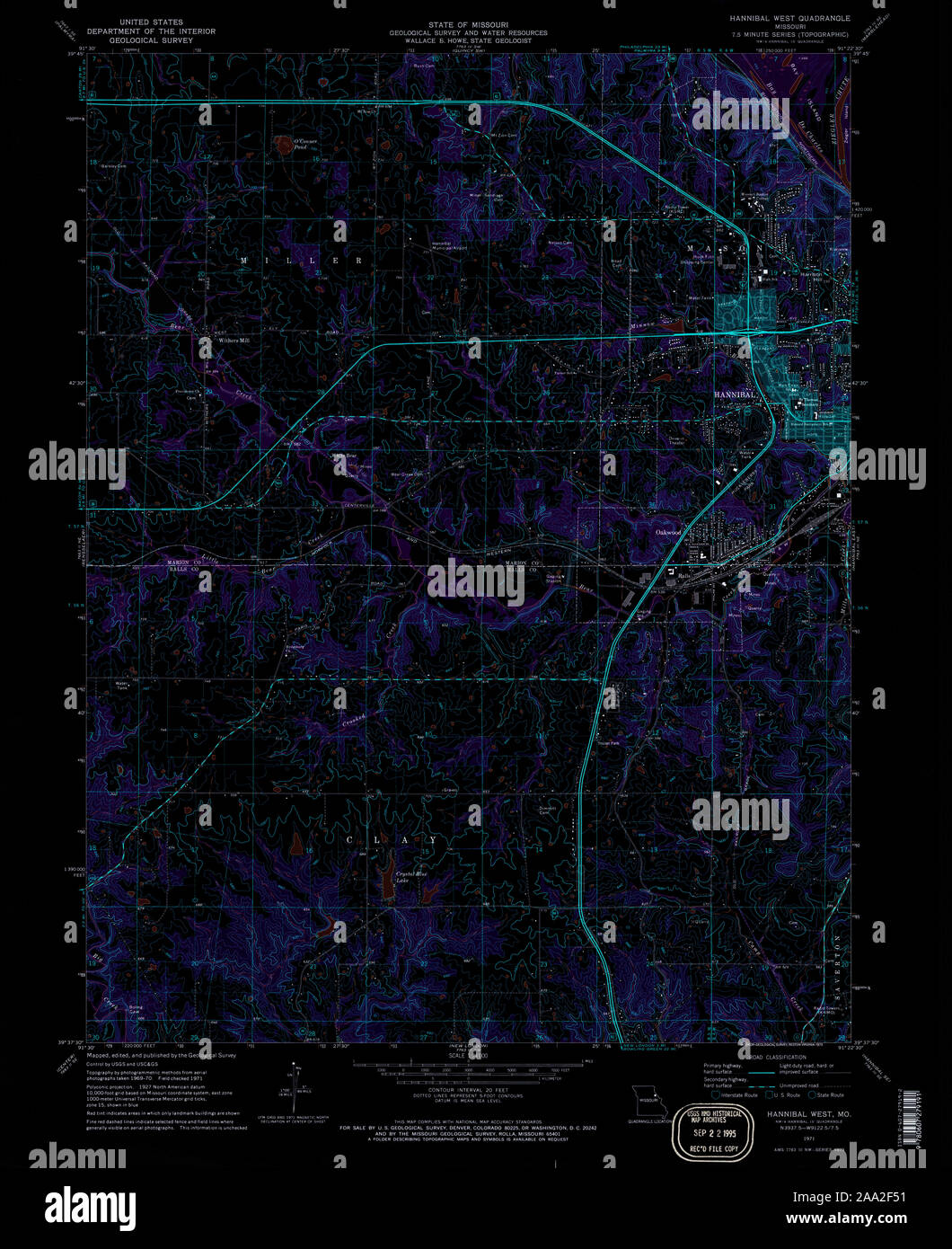 Map of hannibal missouri hi-res stock photography and images - Alamy