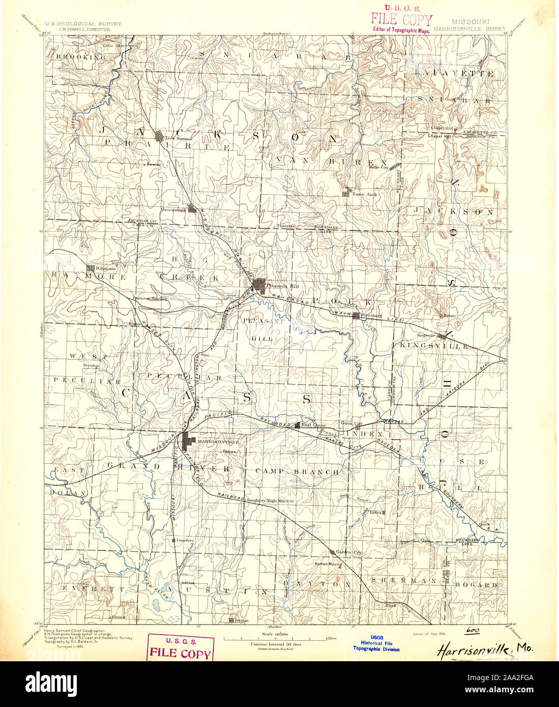 Harrisonville map hi-res stock photography and images - Alamy
