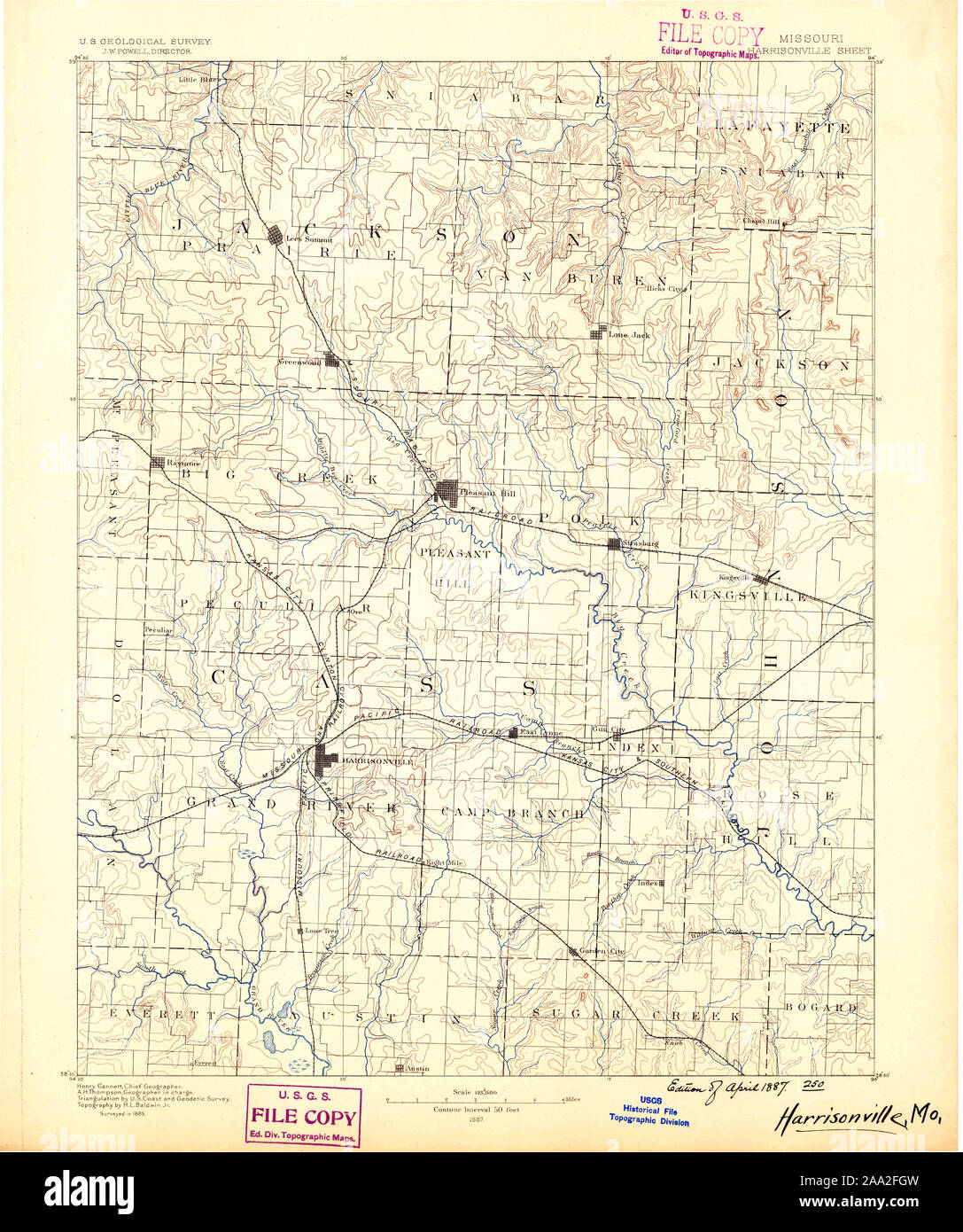 Harrisonville map hi-res stock photography and images - Alamy