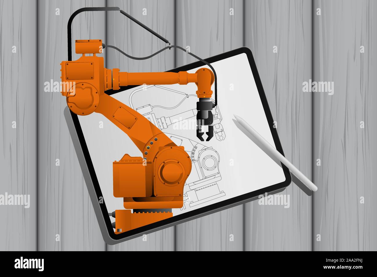 Robotic designer Stock Vector Images - Alamy