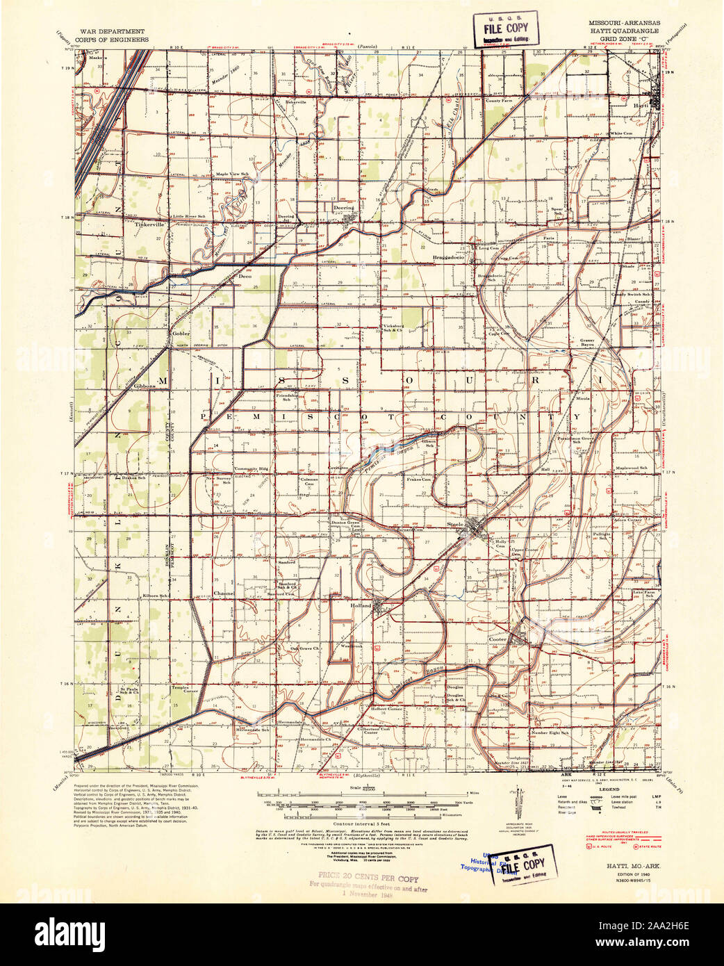 Map of hayti missouri hi-res stock photography and images - Alamy