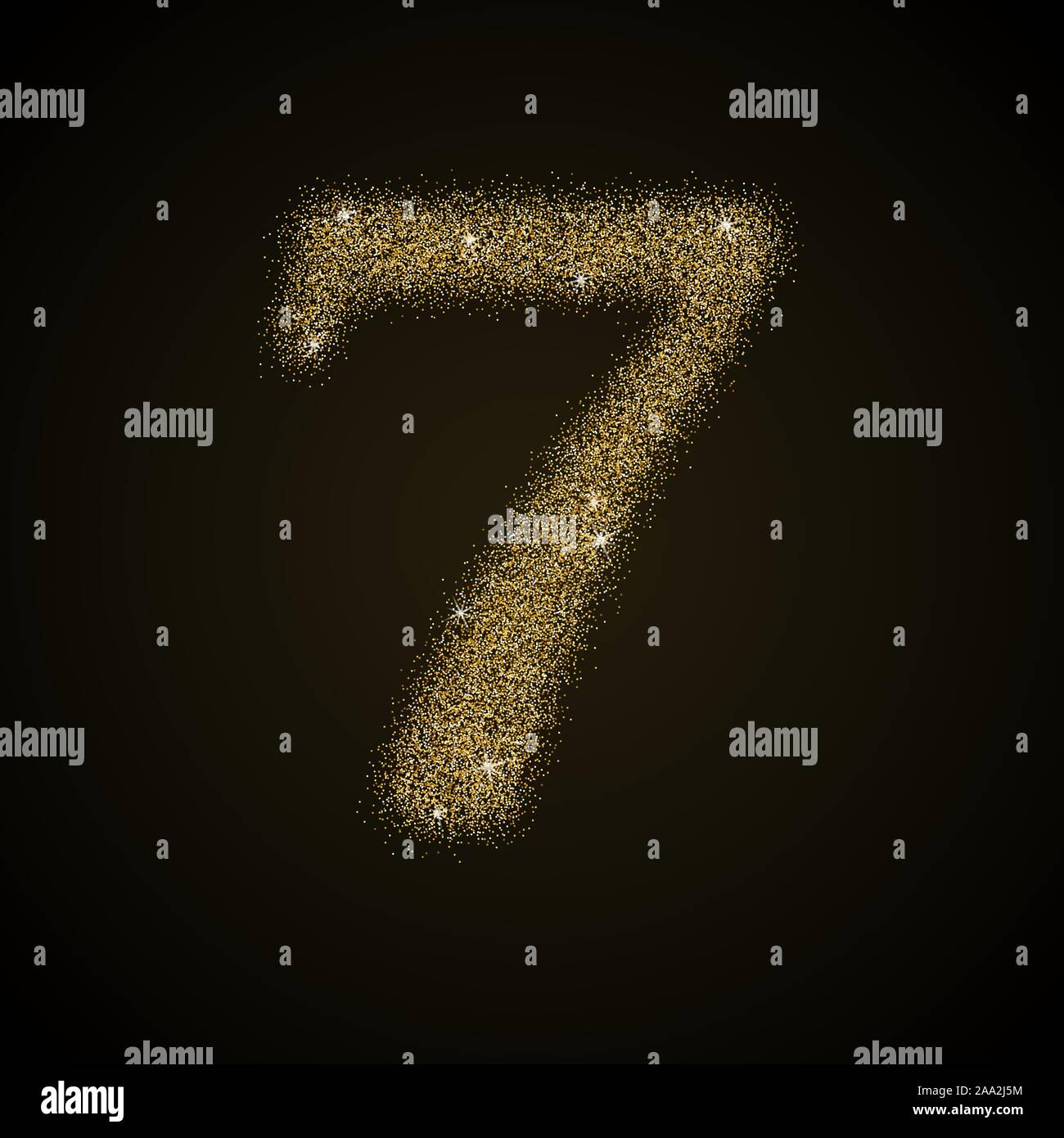 Golden metallic shiny numbers. Gold glittering metal alphabet numbers ...