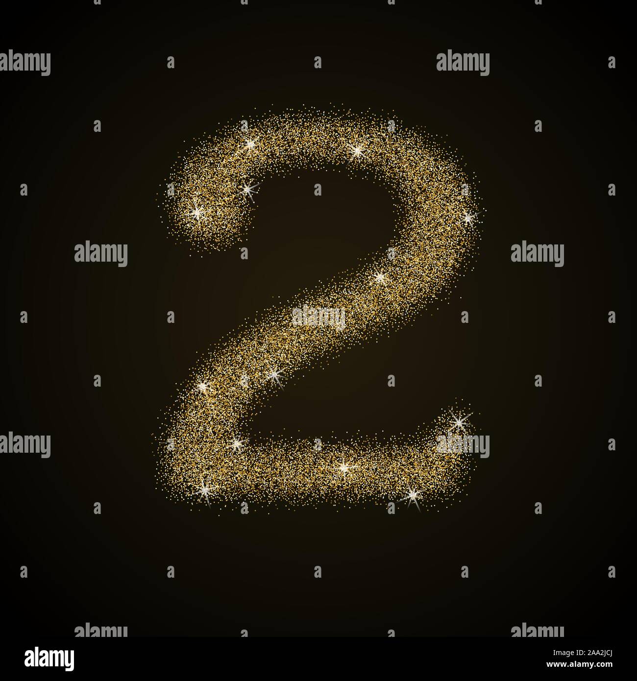 Golden metallic shiny numbers. Gold glittering metal alphabet numbers ...