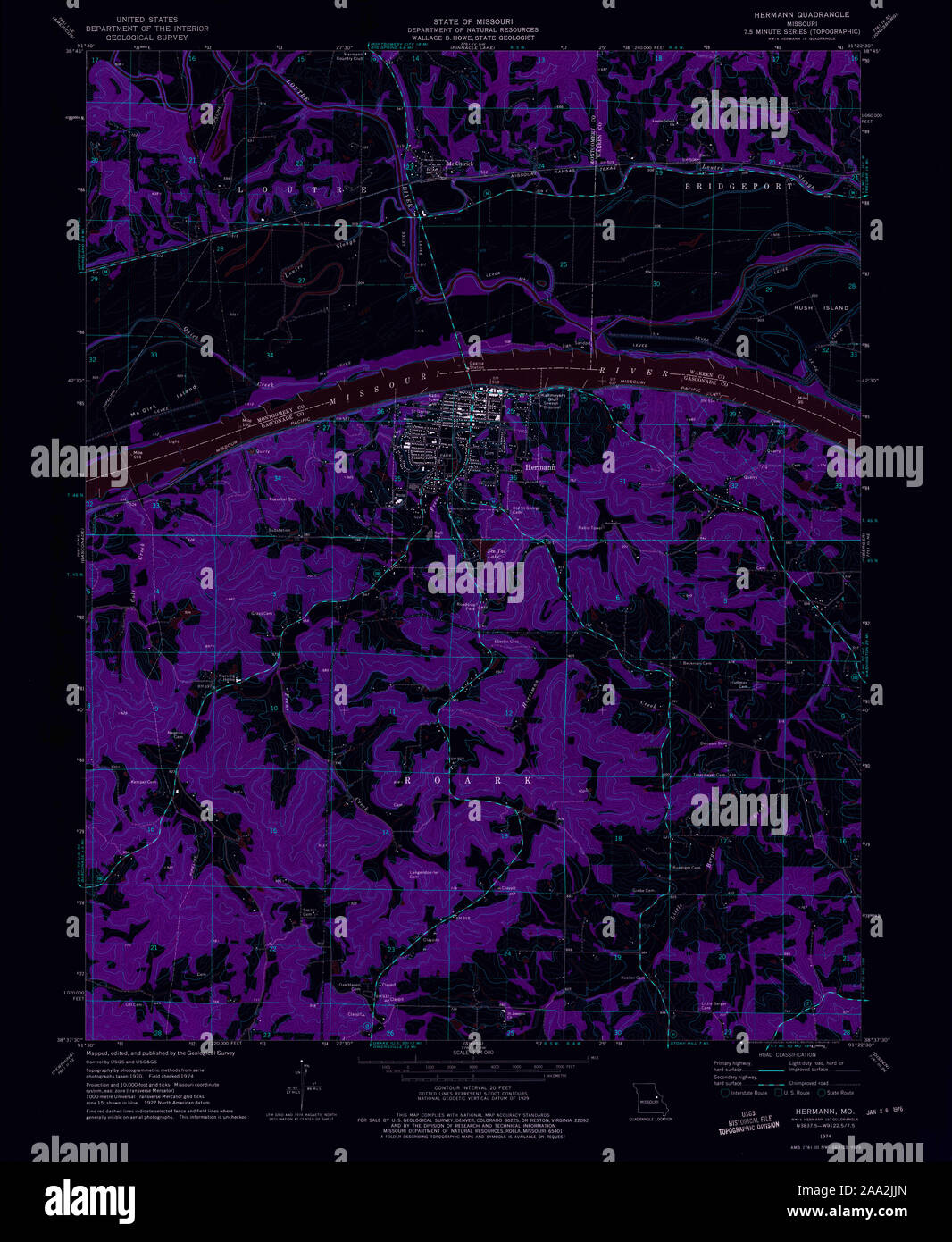 Map of hermann missouri hi-res stock photography and images - Alamy