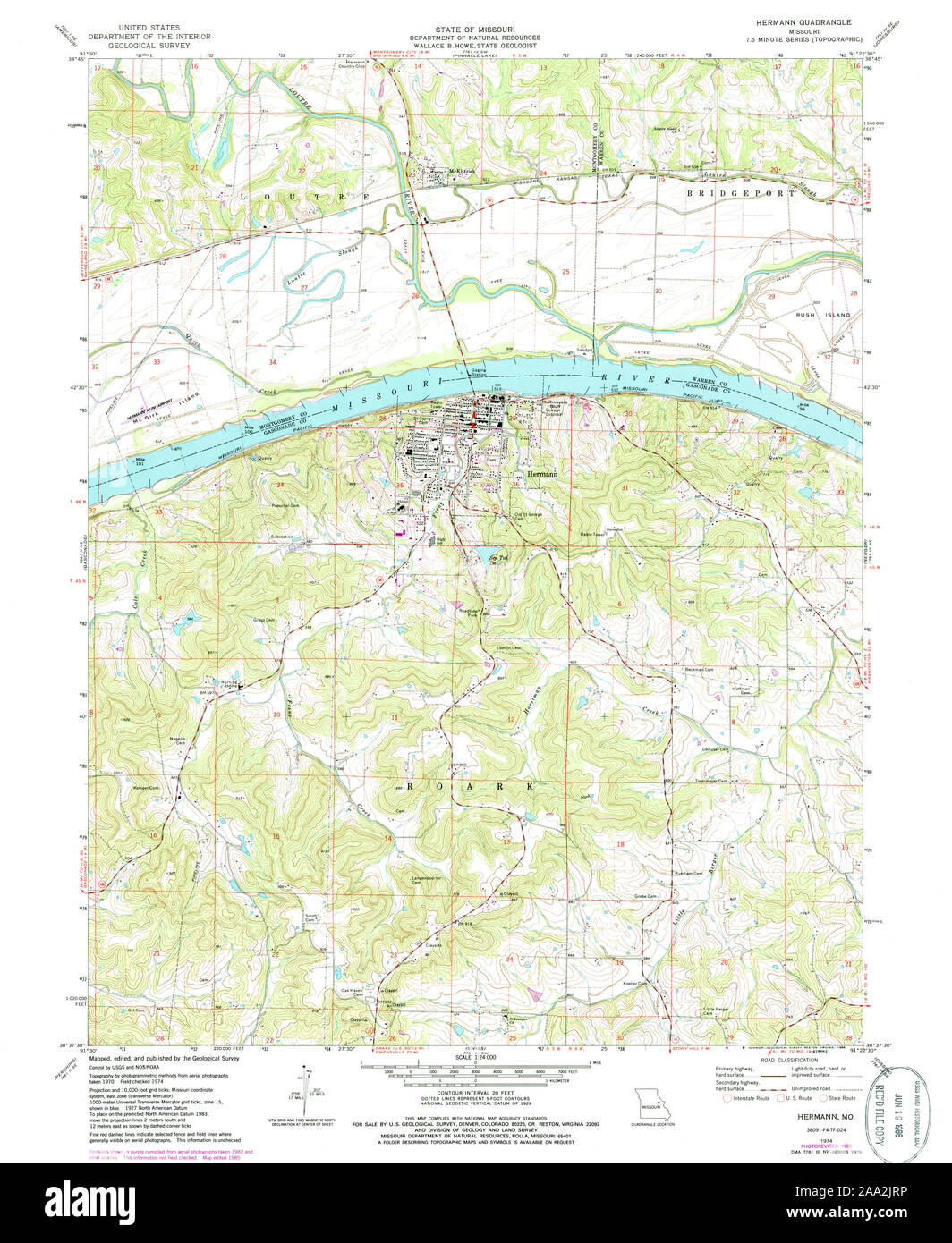 Map of hermann missouri hi-res stock photography and images - Alamy