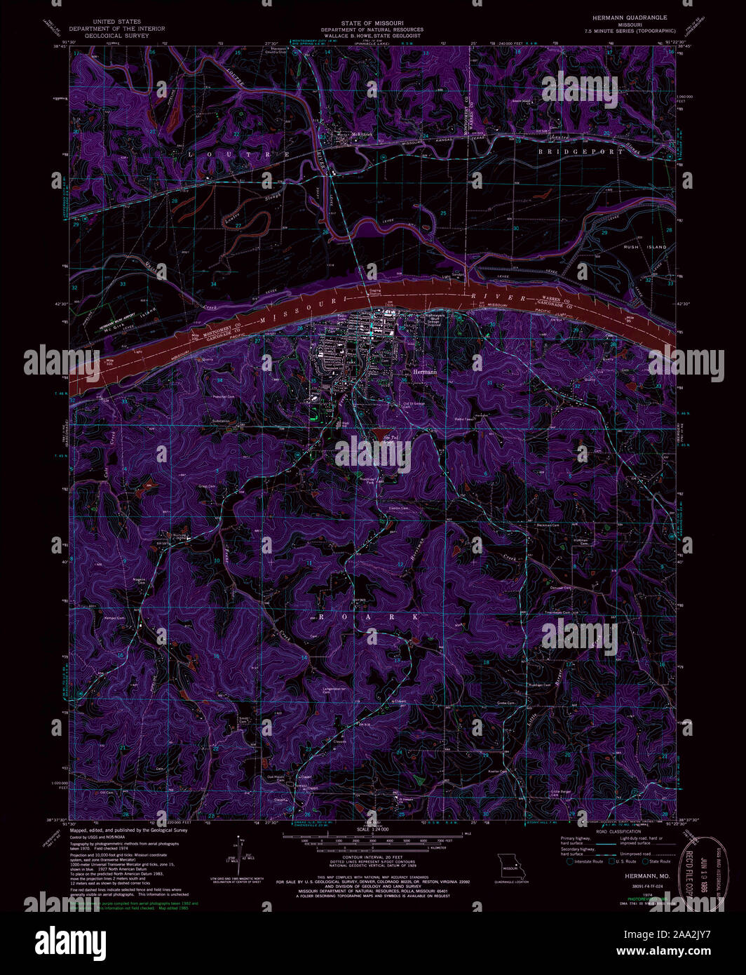 Map of hermann missouri hi-res stock photography and images - Alamy