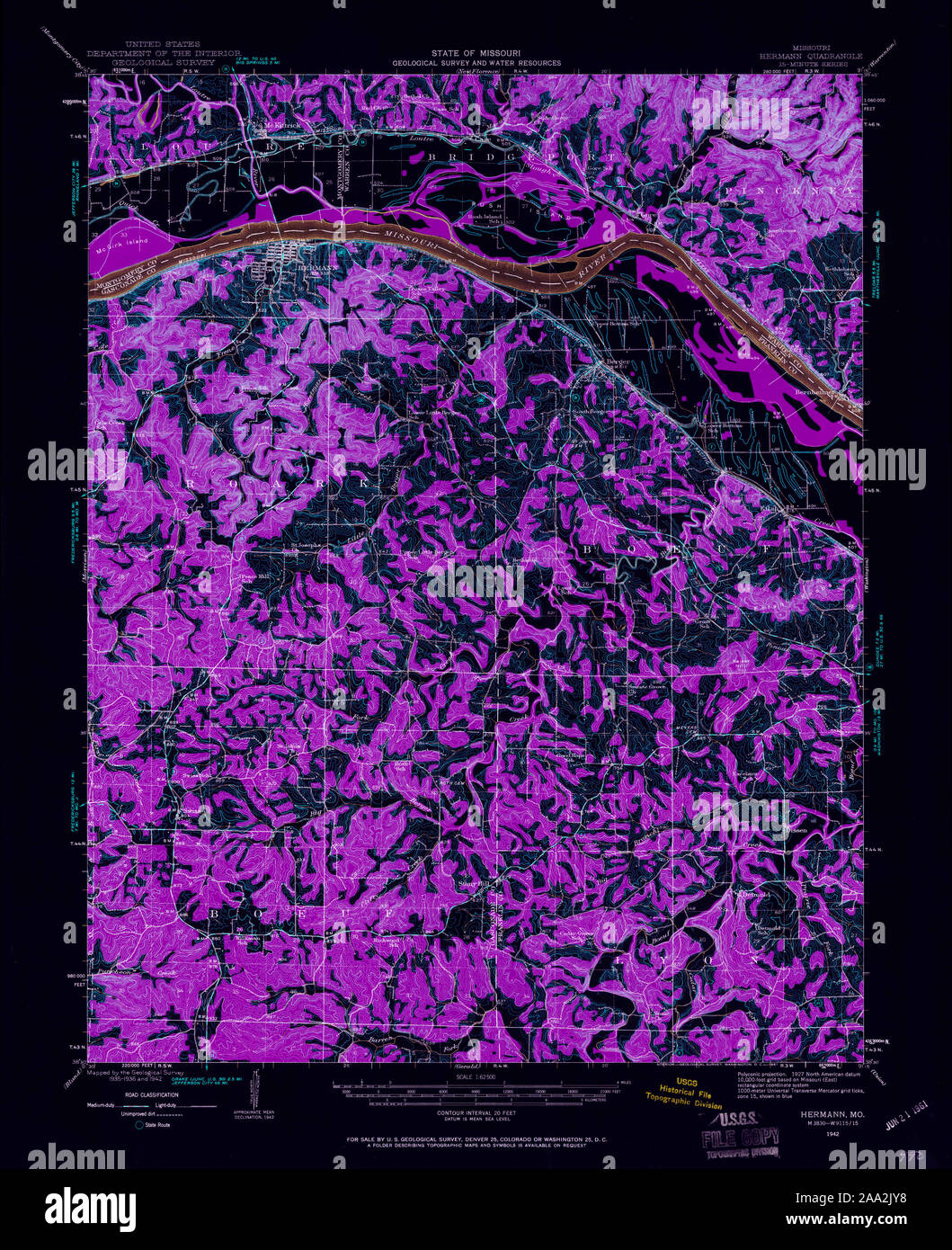 Map of hermann missouri hi-res stock photography and images - Alamy